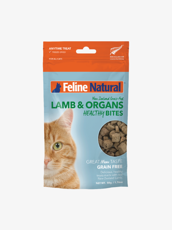 Feline Natural Lamb Healthy Bites Cat Treats 50g – Pawsonpets