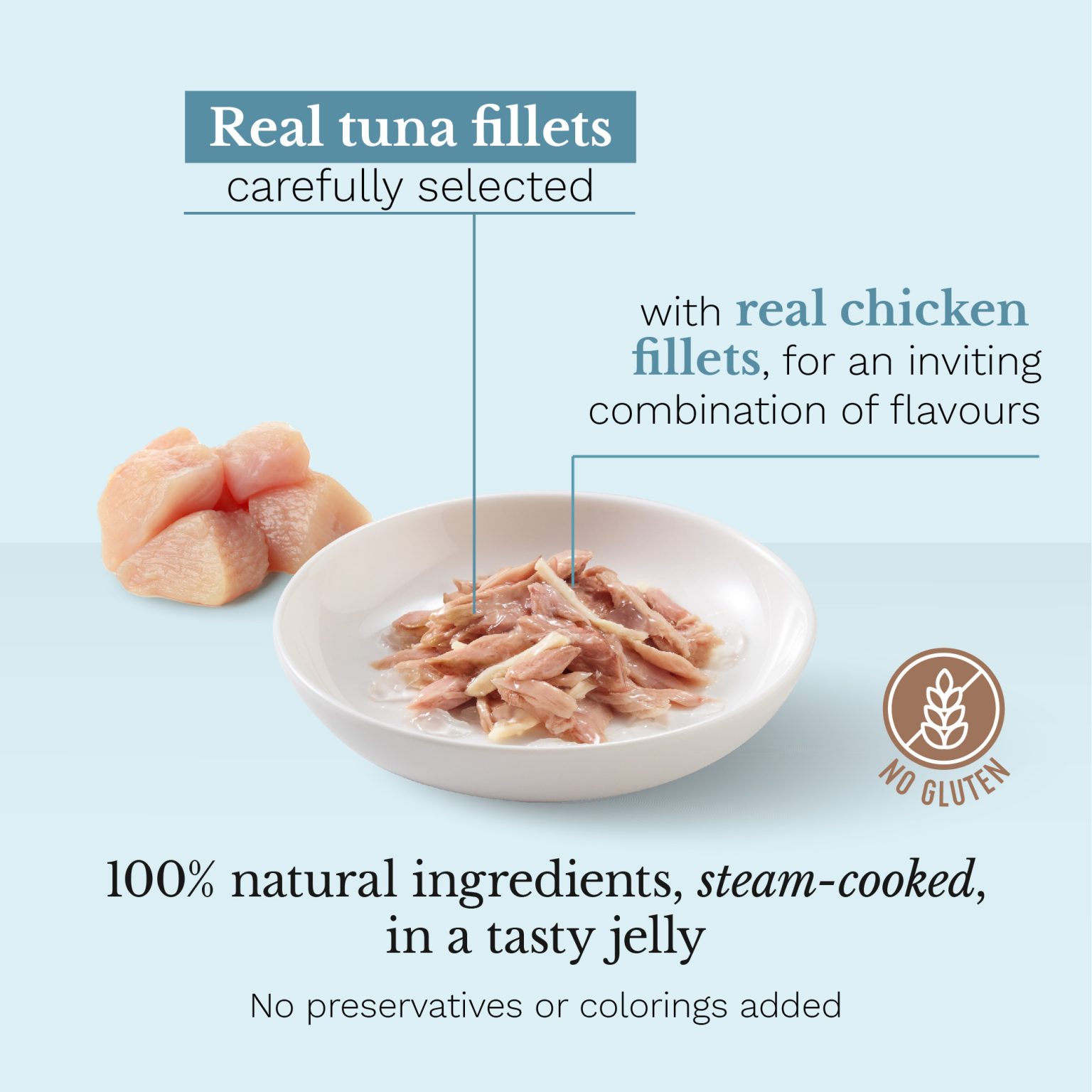Schesir Tuna with Chicken Fillets Jelly Cat Canned Food 85g – Pawsonpets
